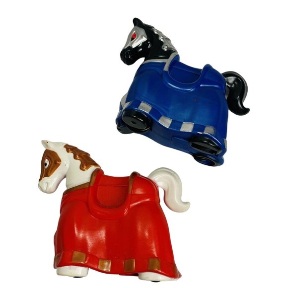 Fisher-Price | Toys | Imaginext 2 Jousting Horses Red Blue Pullback ...